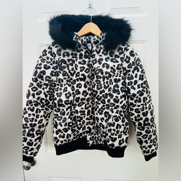 Justice | Jackets & Coats | Justice Leopard Girls Puffy Jacket | Poshmark
